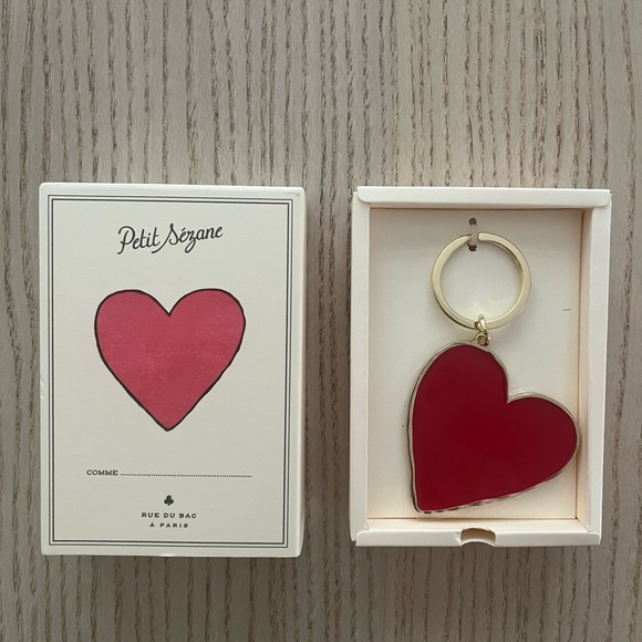 Sezane | Accessories | Sezane Red Heart Keychain | Poshmark